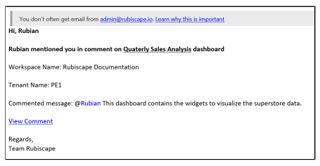 Adding Comments to a Dashboard